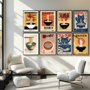 Ramen Poster Bundle for Kitchen and Restaurant Décor - 25 Premium Art ...