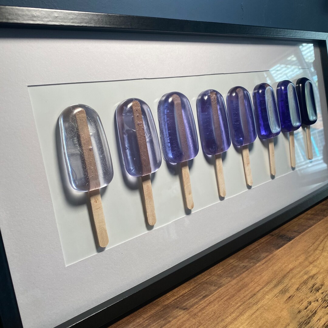 Ice Lolly Resin Wall Art, Resin Popsicle Wall Decor, Large Wall Art ...