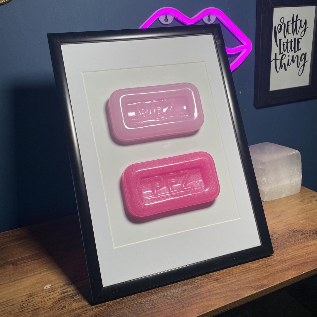 Pink Resin Wall Art, Candy Wall Art, Framed Wall Art, Pop Art, Pink ...