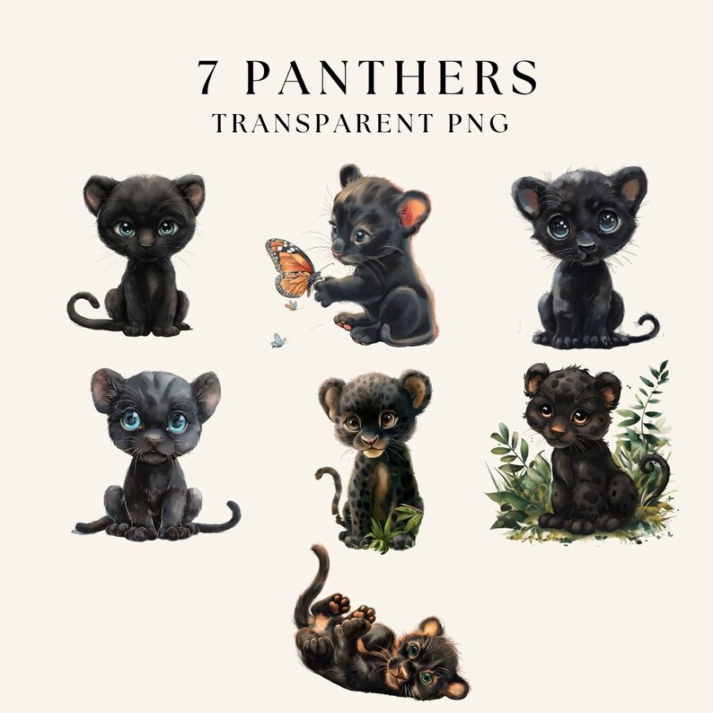 Safari Animal Clipart Watercolor Jungle Animal for Nursery Decor Cute ...