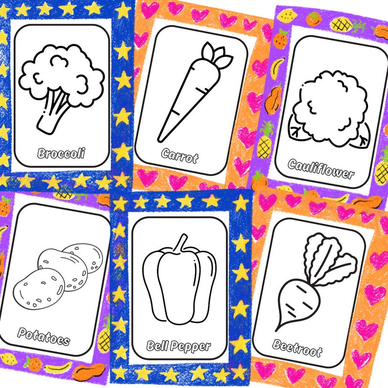 Printable Coloring Pages, Vegetable Coloring Book, Busy Books for Kids ...