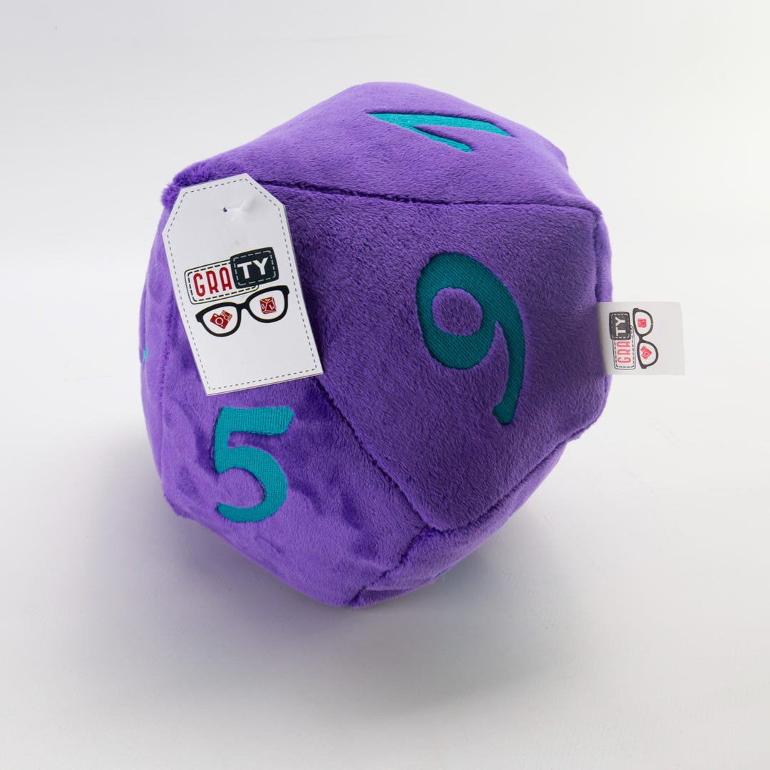Plush RPG D10 - Jumbo D10 Dice Plush - Giant Plush Dice - Dice Pillow - Role Playing Games Gift ...