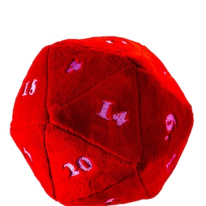 Jumbo D20 Dice Plush - Giant Plush Dice - Dice Pillow - Role Playing ...