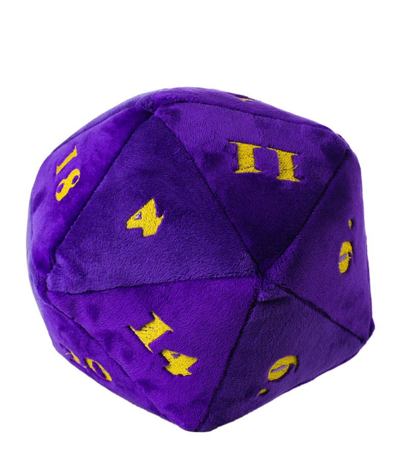 Jumbo D20 Dice Plush - Giant Plush Dice - Dice Pillow - Role Playing ...