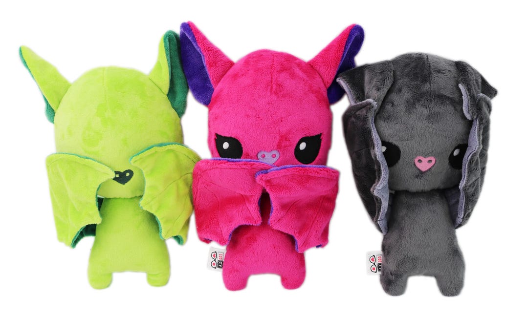 Plush Bat - Bat Plushie - Bat Lovers - Kawaii Cute Fluffy - Bat ...