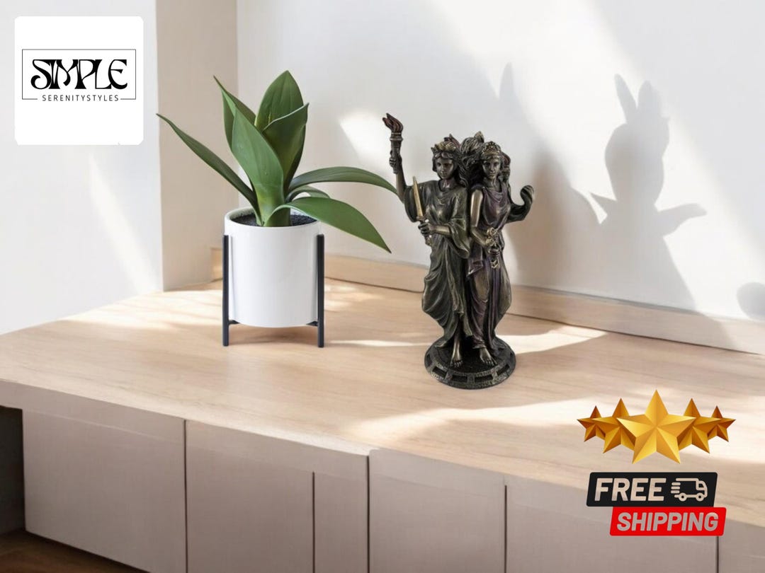 Three Goddess Figurine Statue | Triple Form Hecate Sculpture | Resin ...