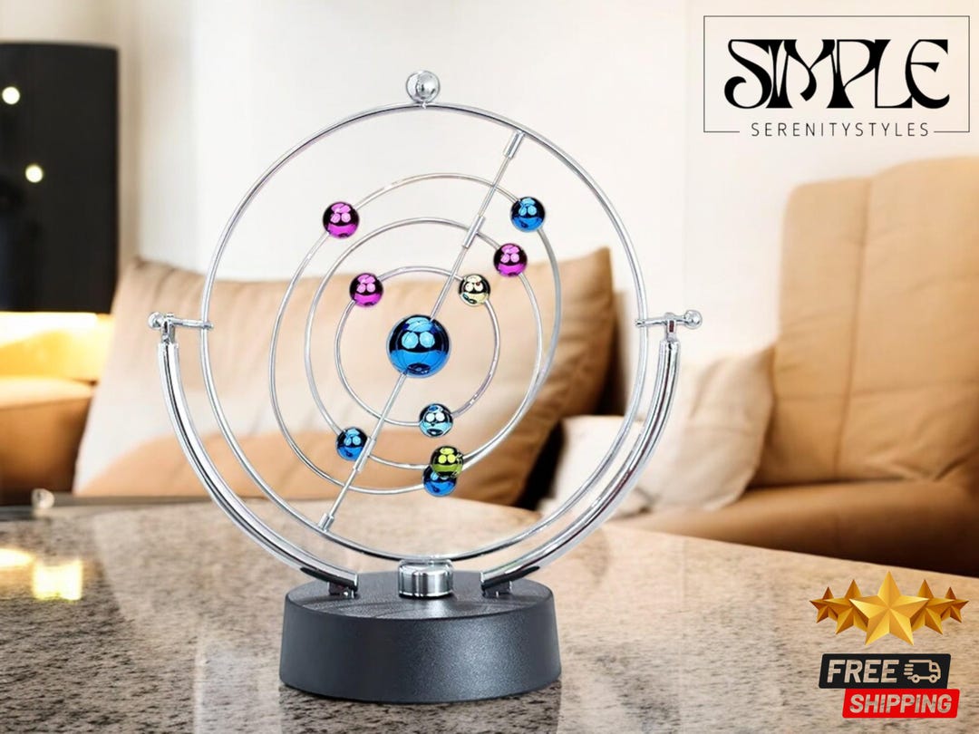 Kinetic Art Asteroid Rotation | Perpetual Motion Swing | Celestial ...