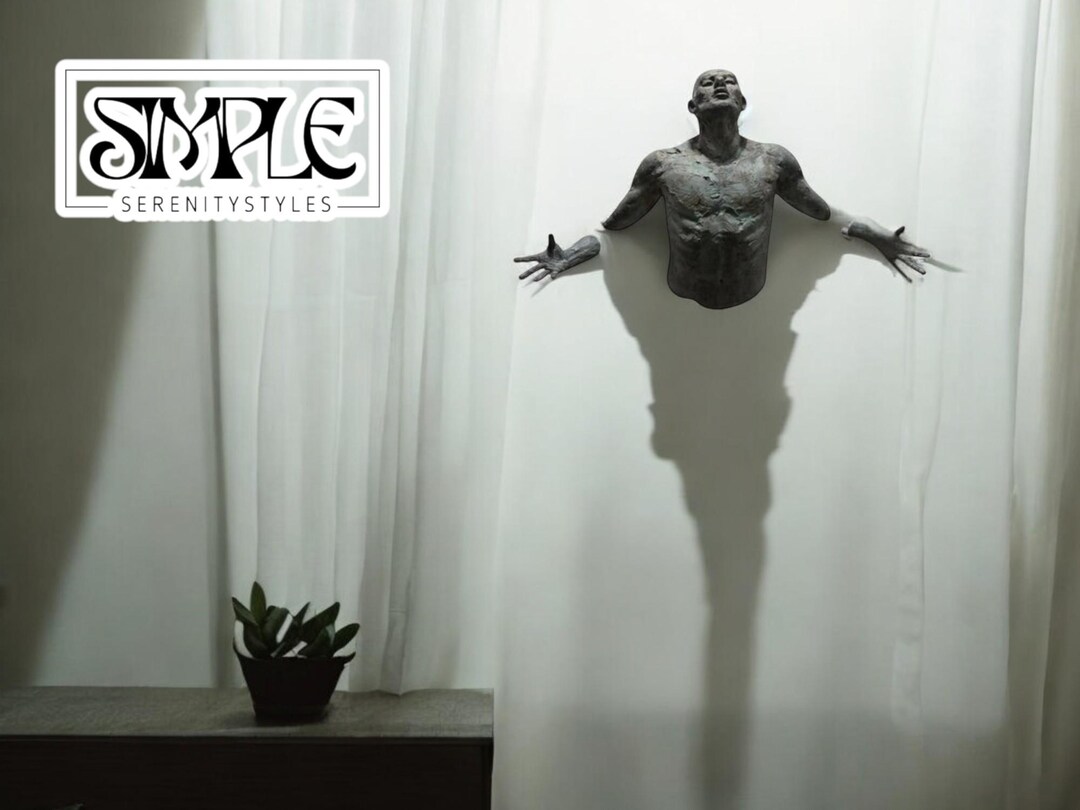 Modern Male Torso Wall Art | 3D Abstract Cast Sculpture | Dramatic Body ...