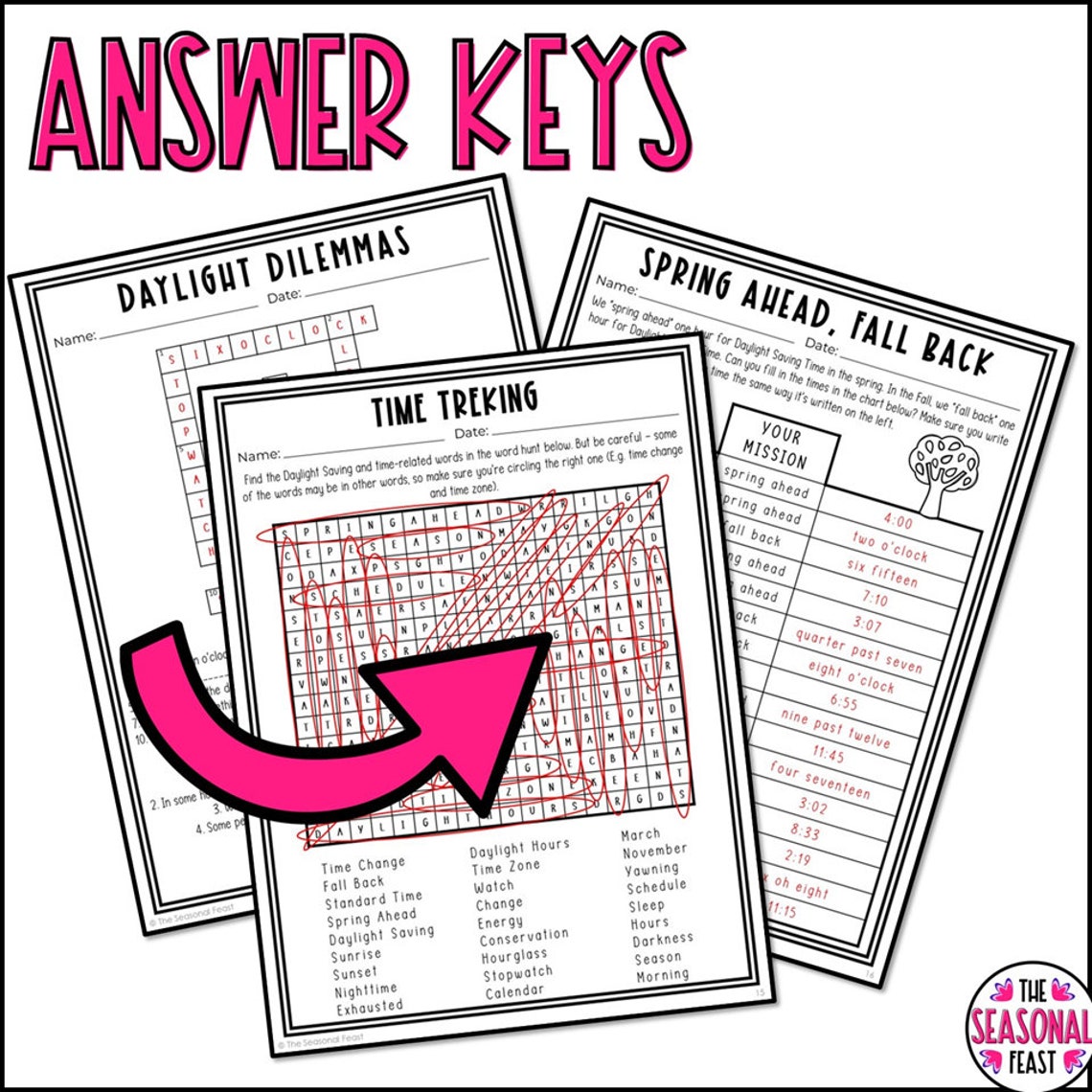 Daylight Saving Time Activities Printable Activities - Etsy