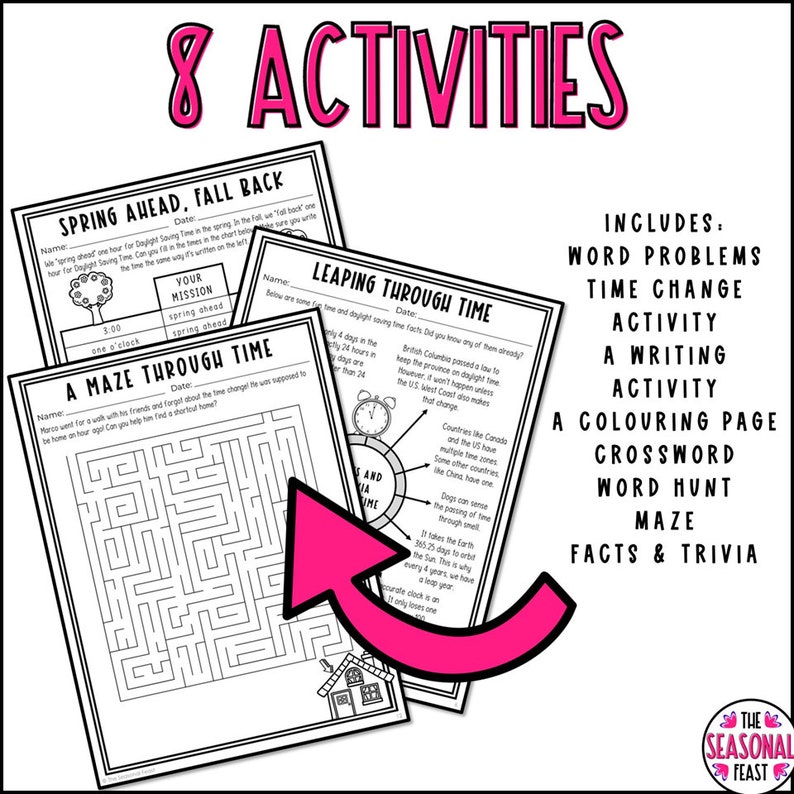 Daylight Saving Time Activities Printable Activities - Etsy