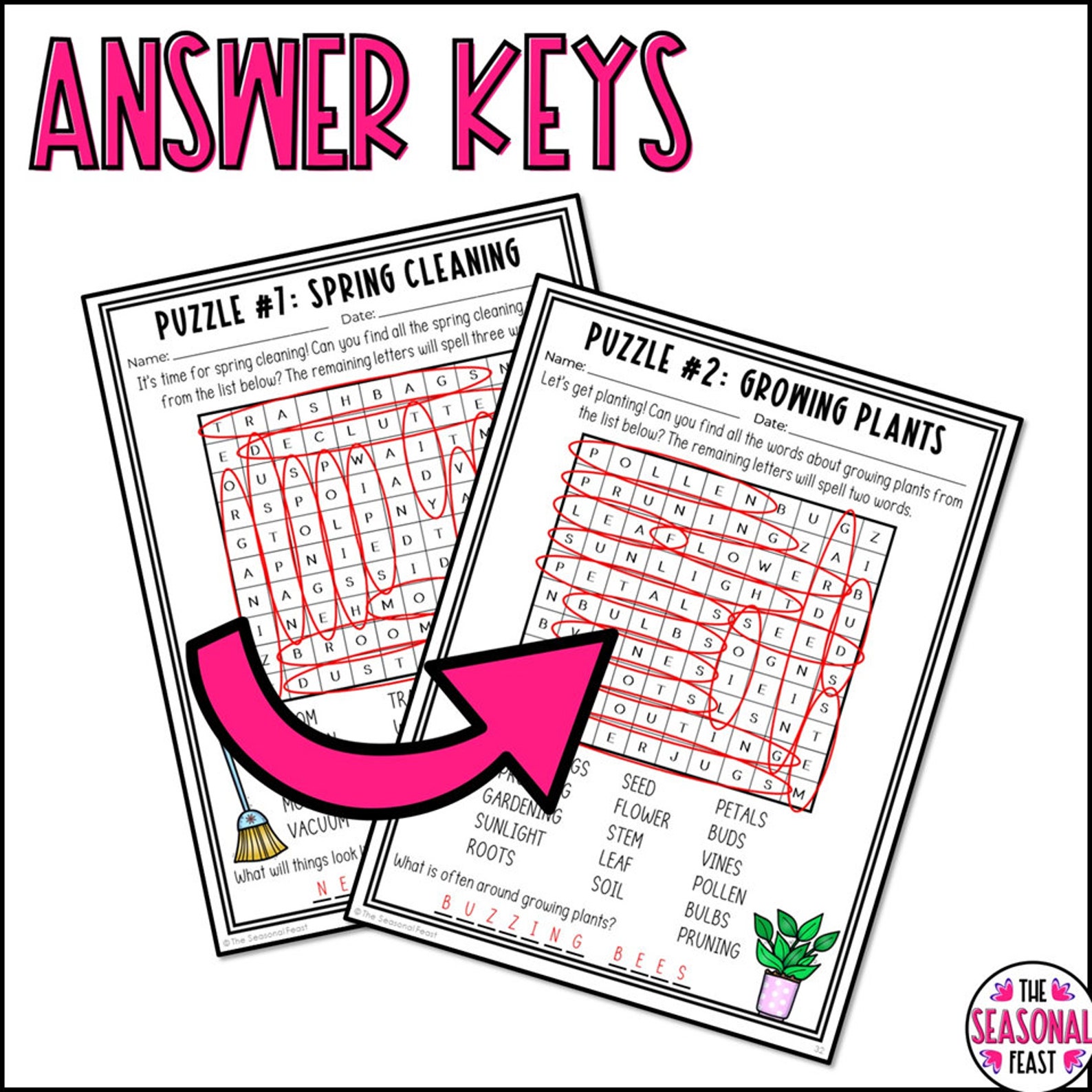 Spring-themed Word Hunts Printable Activities for Kids - Etsy