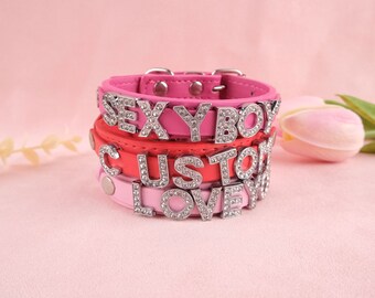 Personalized Letters Choker Collar Necklace Rhinestone Letters Choker ...