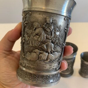 Vintage Set of 3 Pewter German Drinking Cups! - Etsy
