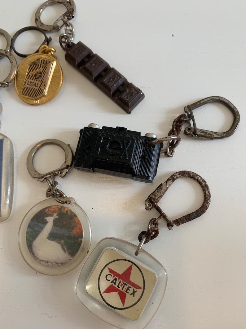 OLD Set of Ten Vintage Keychains - Etsy