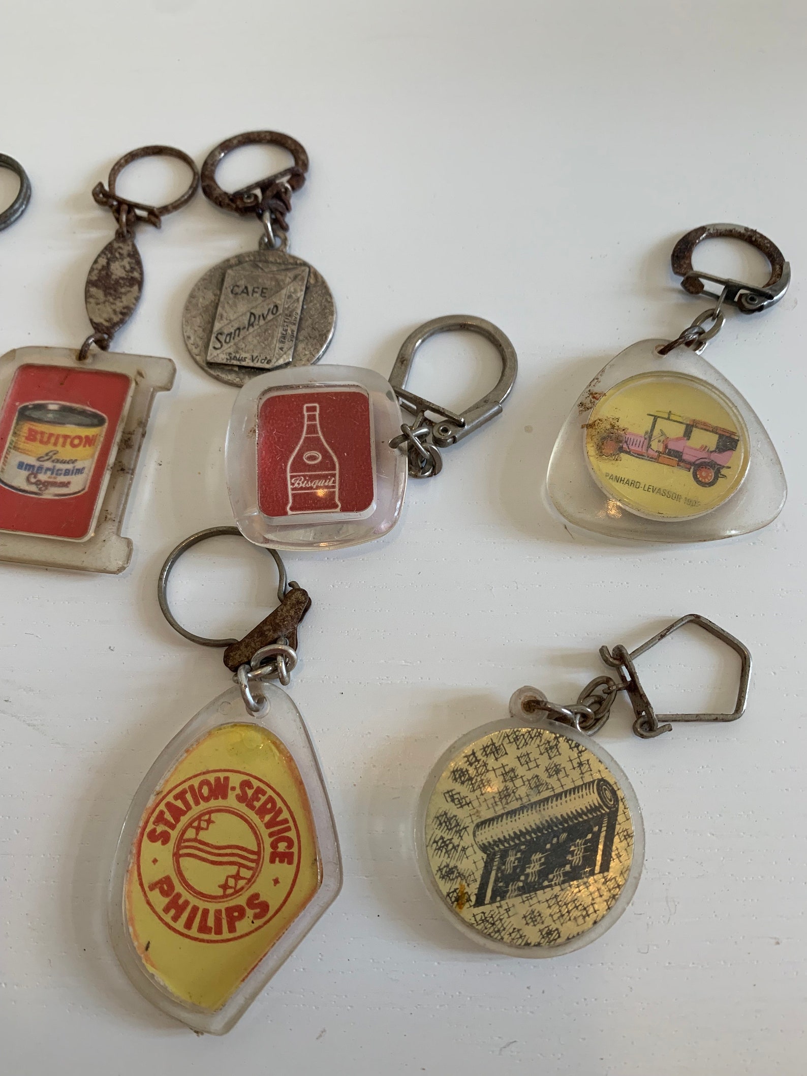 OLD Set of Ten Vintage Keychains - Etsy