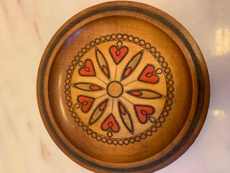 Vintage Decorative Wooden Plates - Etsy