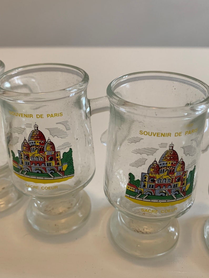 Antique Set of 5 Paris Souviner Shot Glasses - Etsy