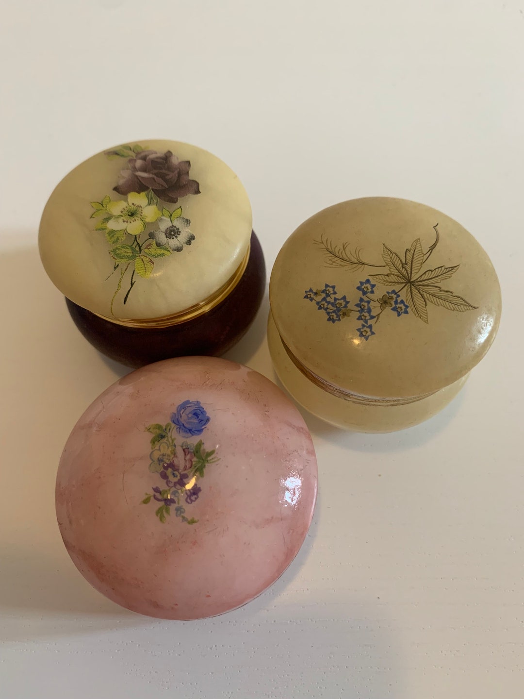Antique Set of 3 Italian Alabaster Boxes!!!! - Etsy