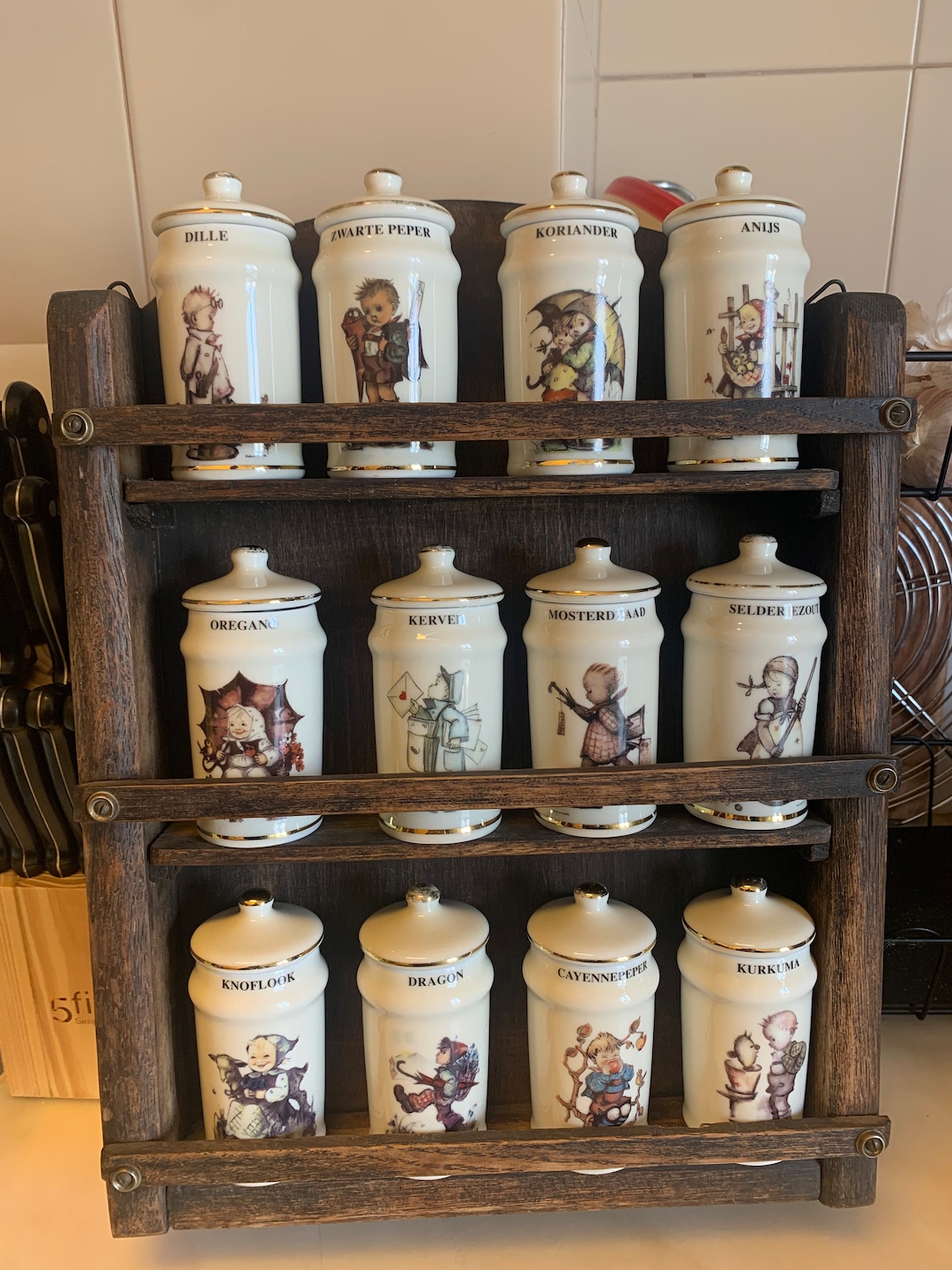 Dutch Hummel Spice Set With Rack - Etsy