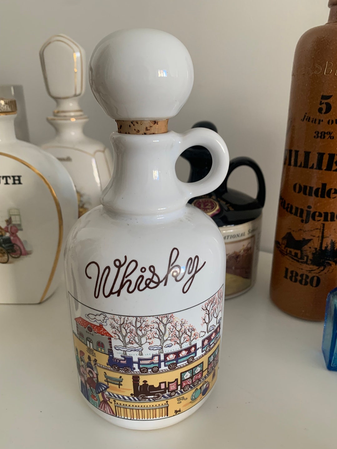 Revol France Porcelain Whisky Decanter Vintage! - Etsy