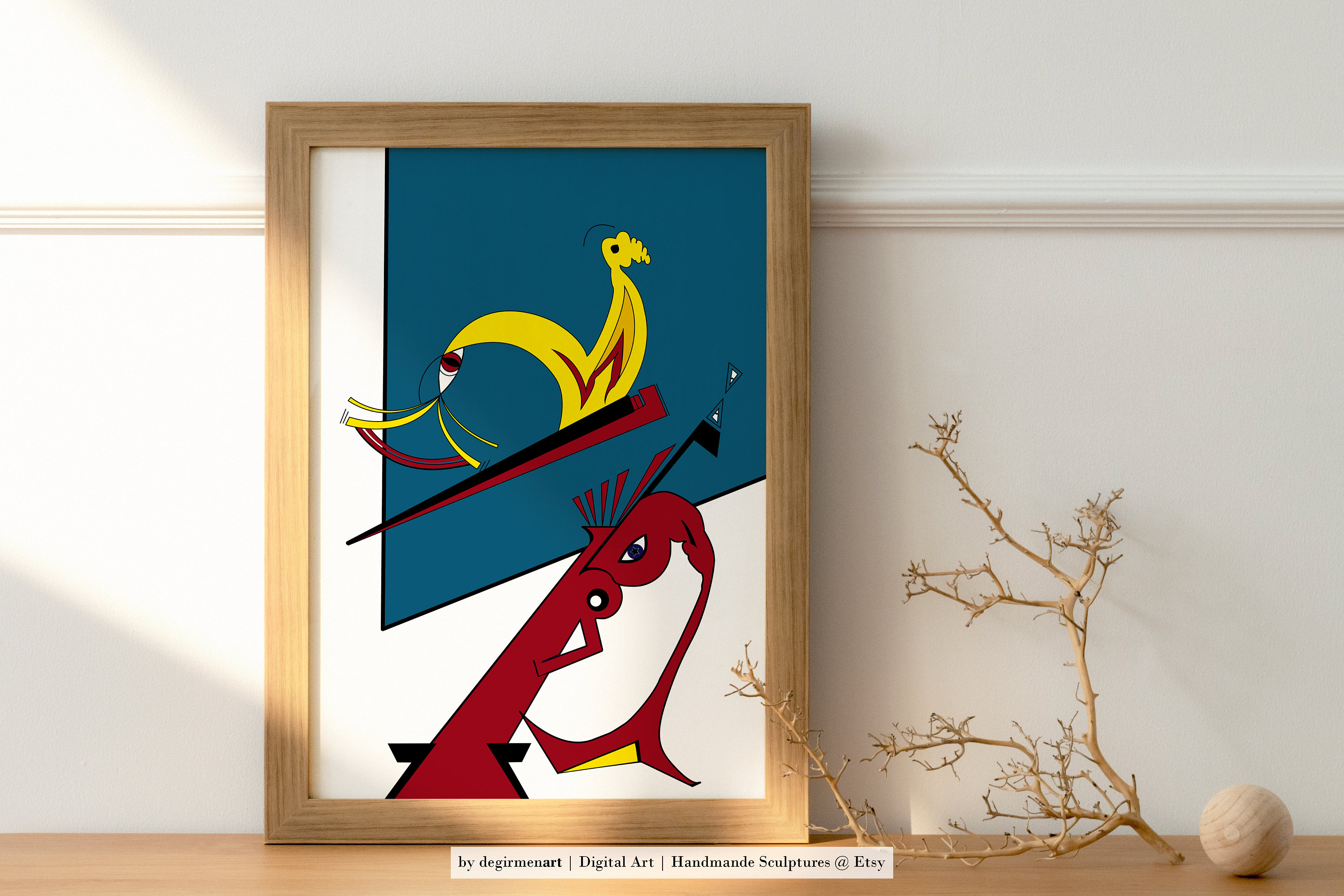 Abstract Dodo Vector Art, Modern Abstact Art, Wall Decor, Abstract Wall ...