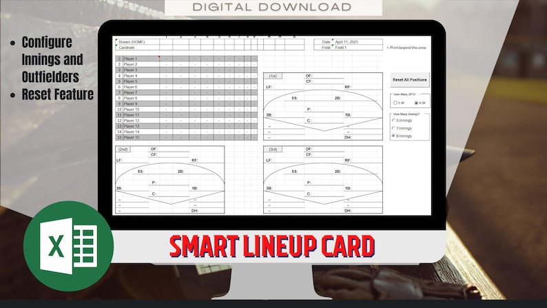 Youth Baseball Coaching Templates | Lineup, Stats, Roster Printable ...