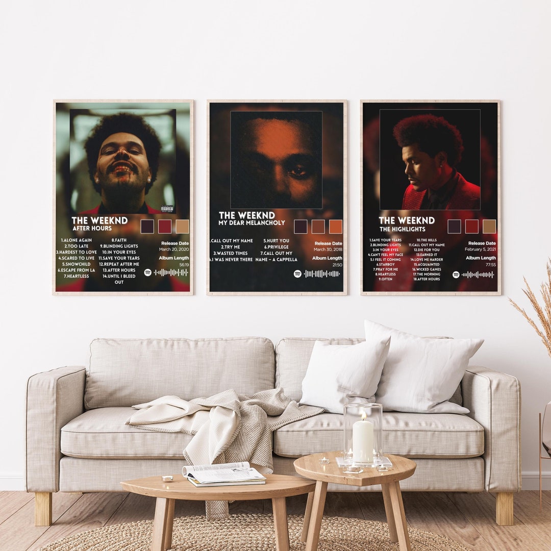 The Weeknd Music Album Covers Bundle Set of 5, Pop, R&B Music, Popular ...