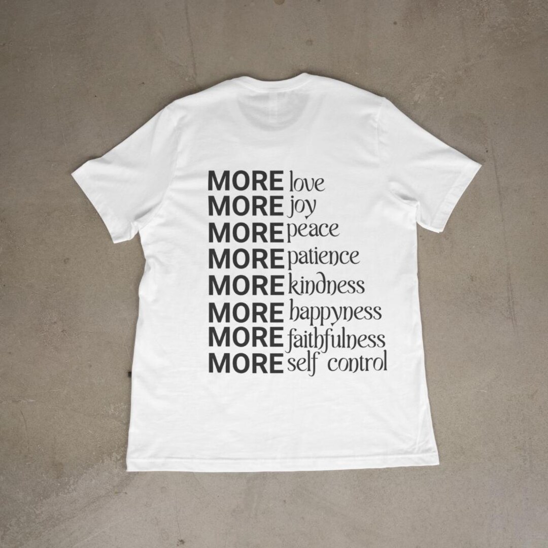 T-shirt MORE LOVE Cotton Tee, Express Feelings Tee, Life Meaning, 2000s Style, Retro N Vintage ...