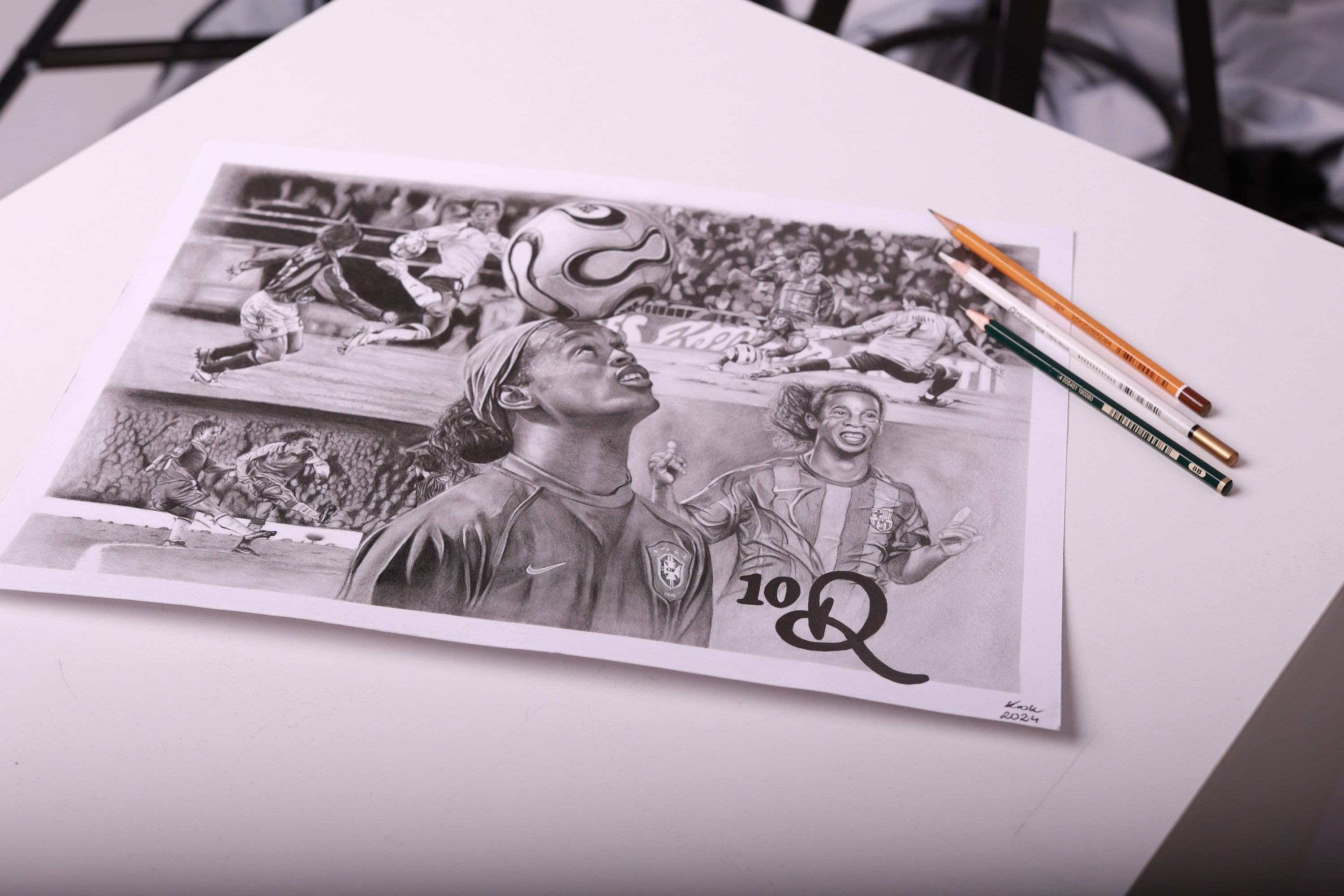 Original Drawing | Ronaldinho | Football | Football Legends | R10 ...