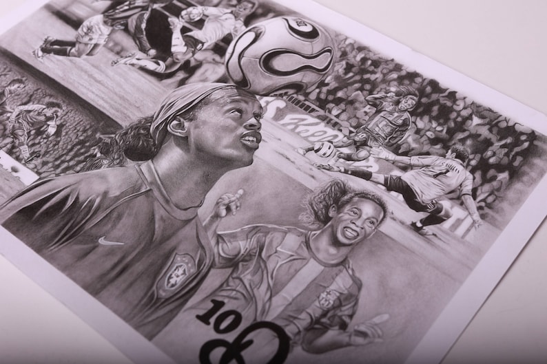 Original Drawing | Ronaldinho | Football | Football Legends | R10 ...