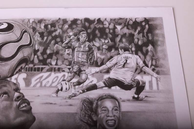 Original Drawing | Ronaldinho | Football | Football Legends | R10 ...