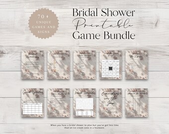 Printable Bridal Shower Games Bundle Succulents Modern Wedding Game ...