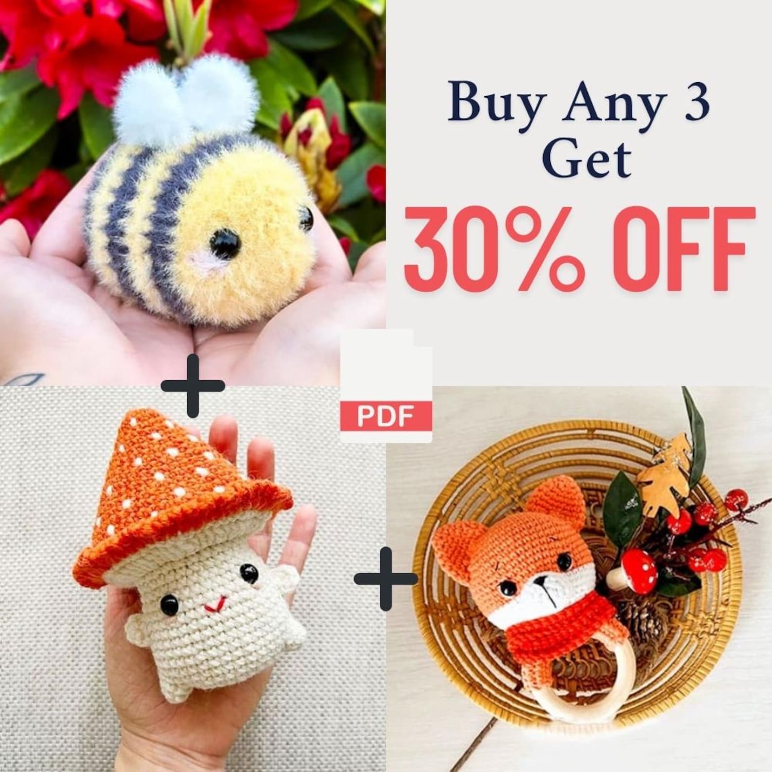 Crochet Bunny Pattern PDF – Amigurumi Rabbit Toy – Easy DIY Bunny Plush ...