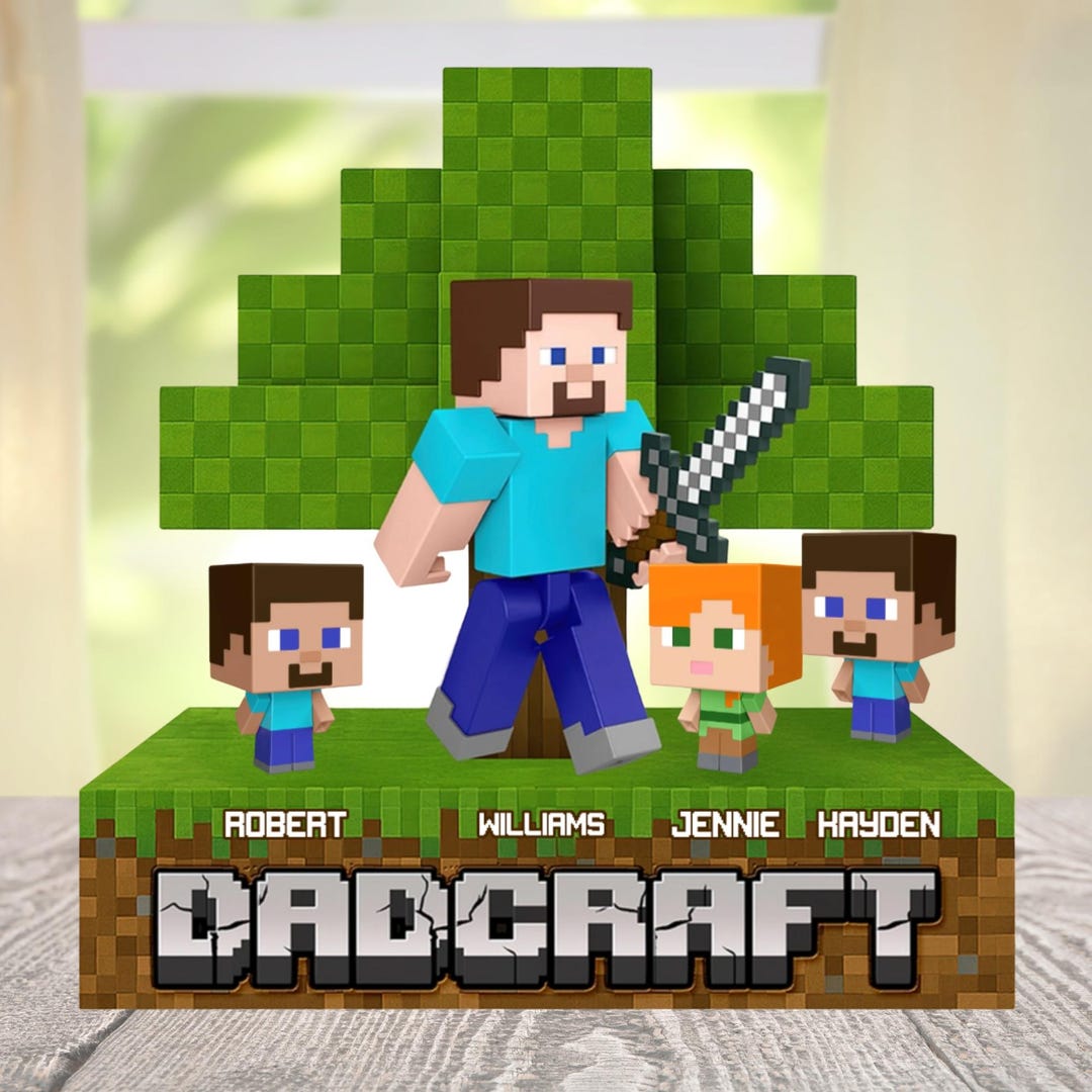 Custom Dadcraft Acrylic Plaque, Personalized Gamer Dad Gift, Father's ...