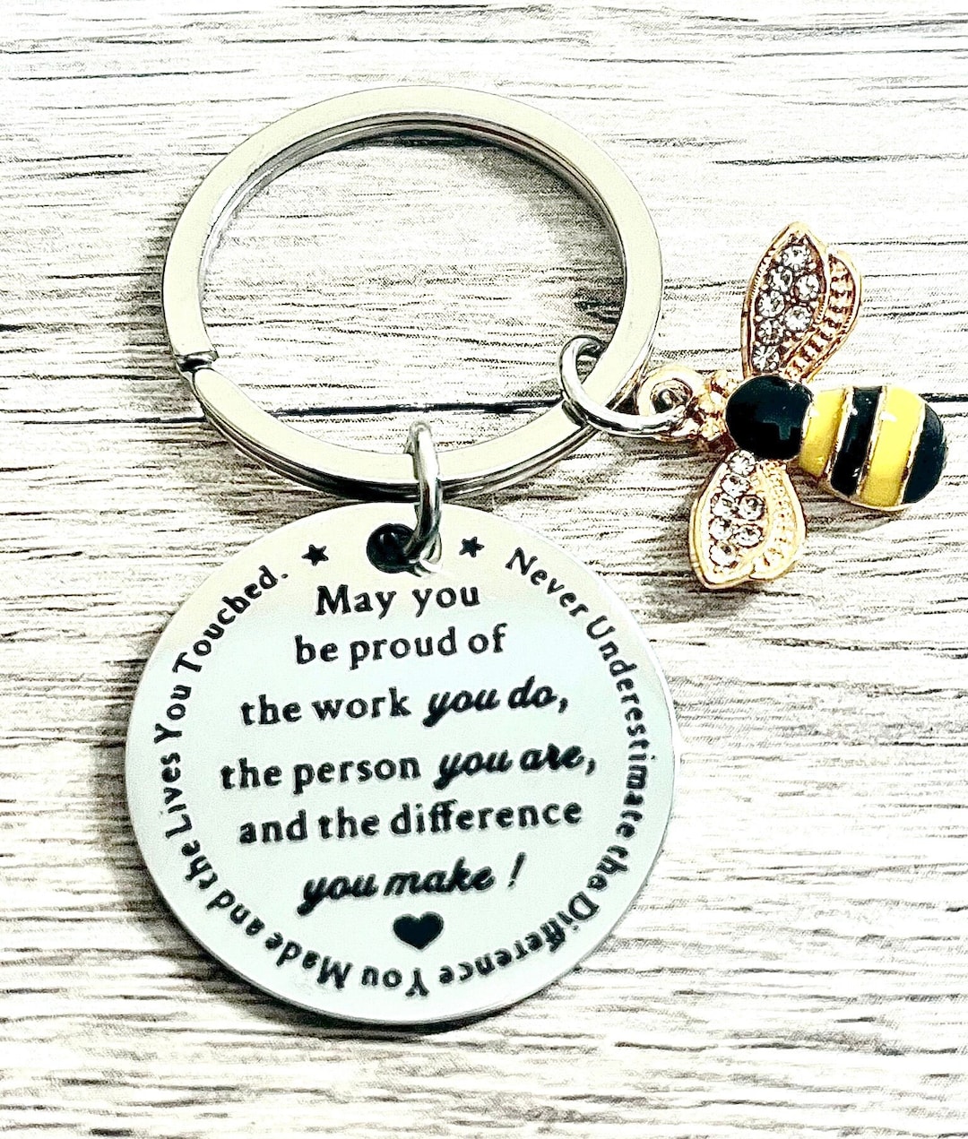 May You Be Proud of the Work You Do Keyring Thank You Bee Appreciation ...