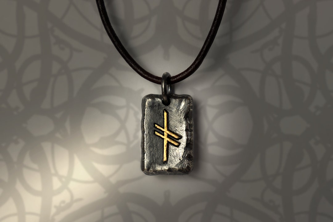 Óss Rune Pendant Necklace - Viking Amulet for Spiritual Insight ...