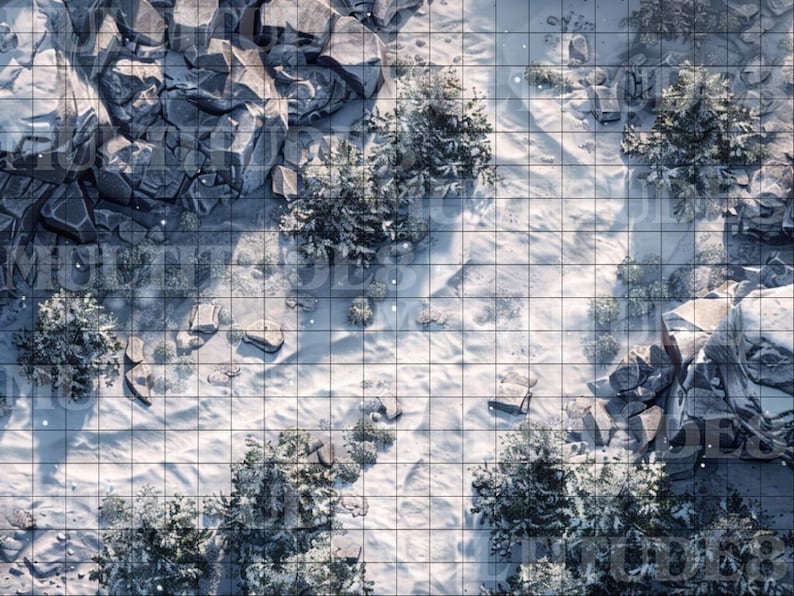 Mountain Snow Pack, Battle Map, Dnd, Dungeons and Dragons,tabletop ...