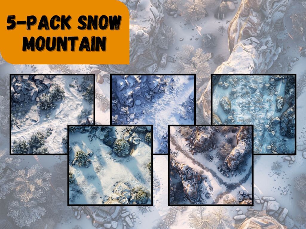 Mountain Snow Pack, Battle Map, Dnd, Dungeons and Dragons,tabletop ...