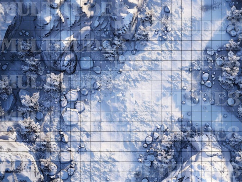 Mountain Snow Pack, Battle Map, Dnd, Dungeons and Dragons,tabletop ...