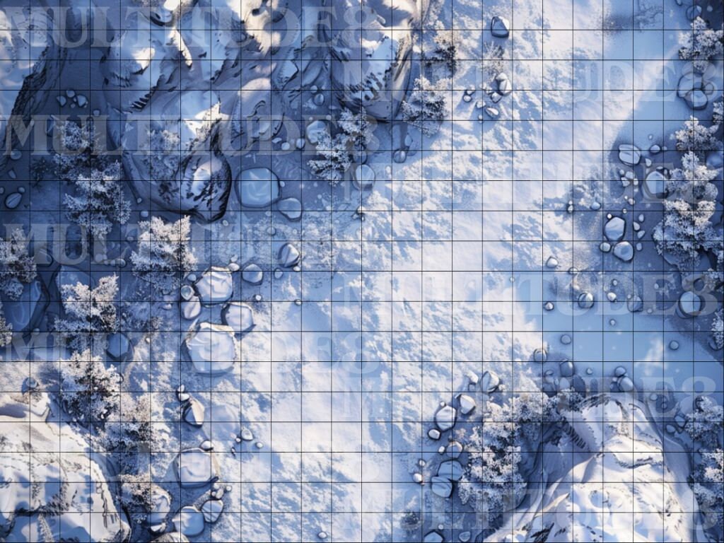 Mountain Snow Pack, Battle Map, Dnd, Dungeons and Dragons,tabletop ...