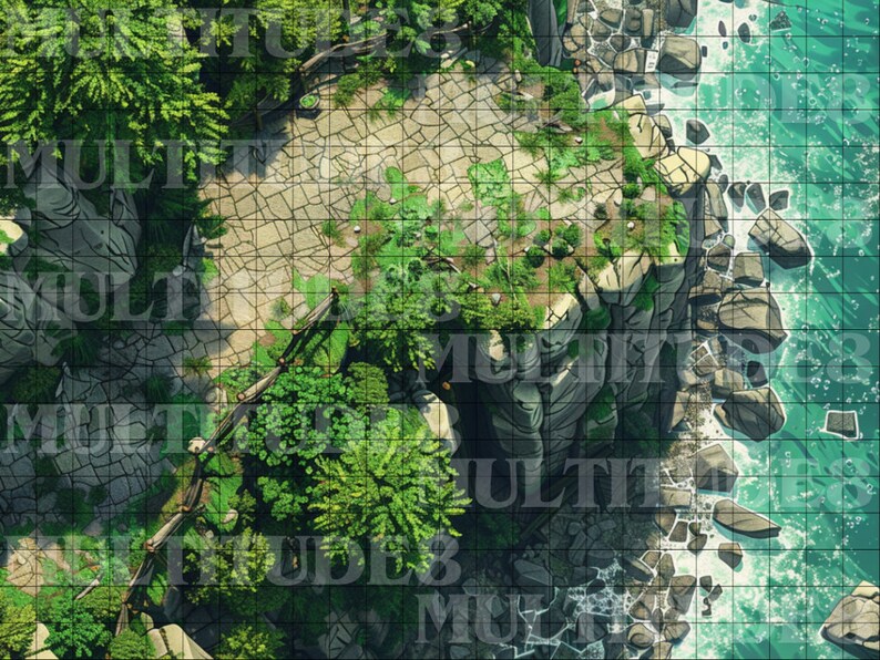 Cliff Day Map, Battle Map, Dnd Battle Map, Dungeons and Dragons ...