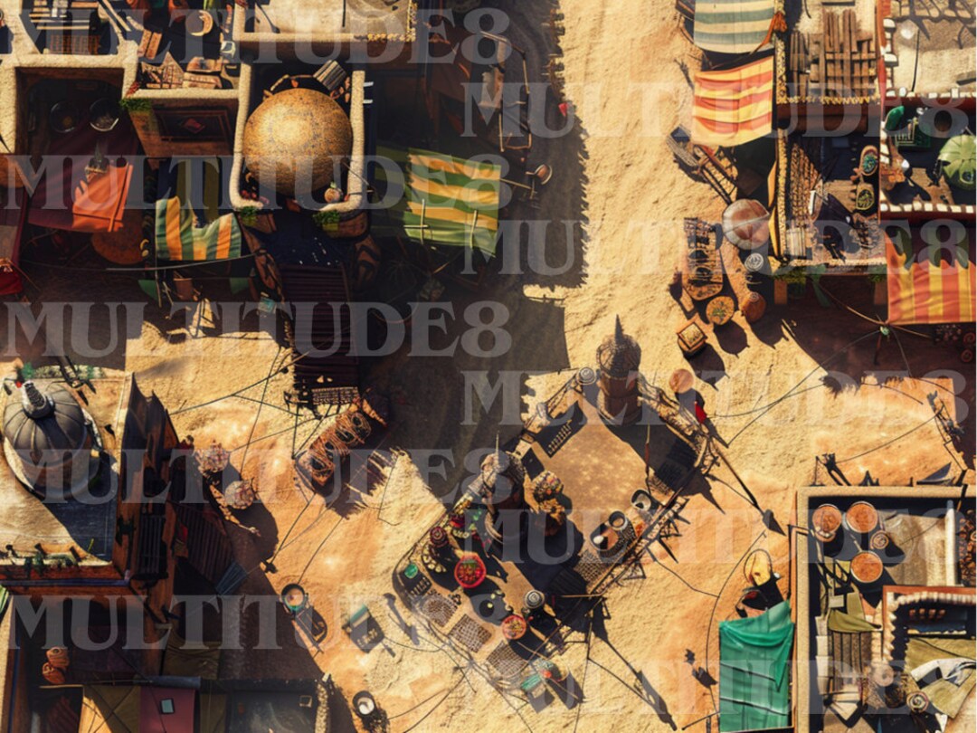 Desert Market Map,battle Map,dnd Battle Map,dungeons and Dragons ...