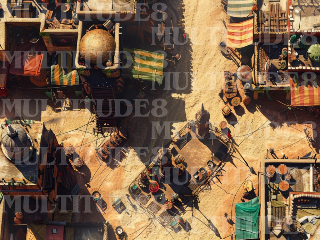 Desert Market Map,battle Map,dnd Battle Map,dungeons and Dragons ...