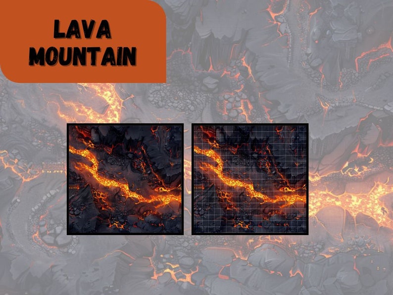 Lava Mountain, Battle Map, Dnd, Dungeons and Dragons,tabletop Simulator ...