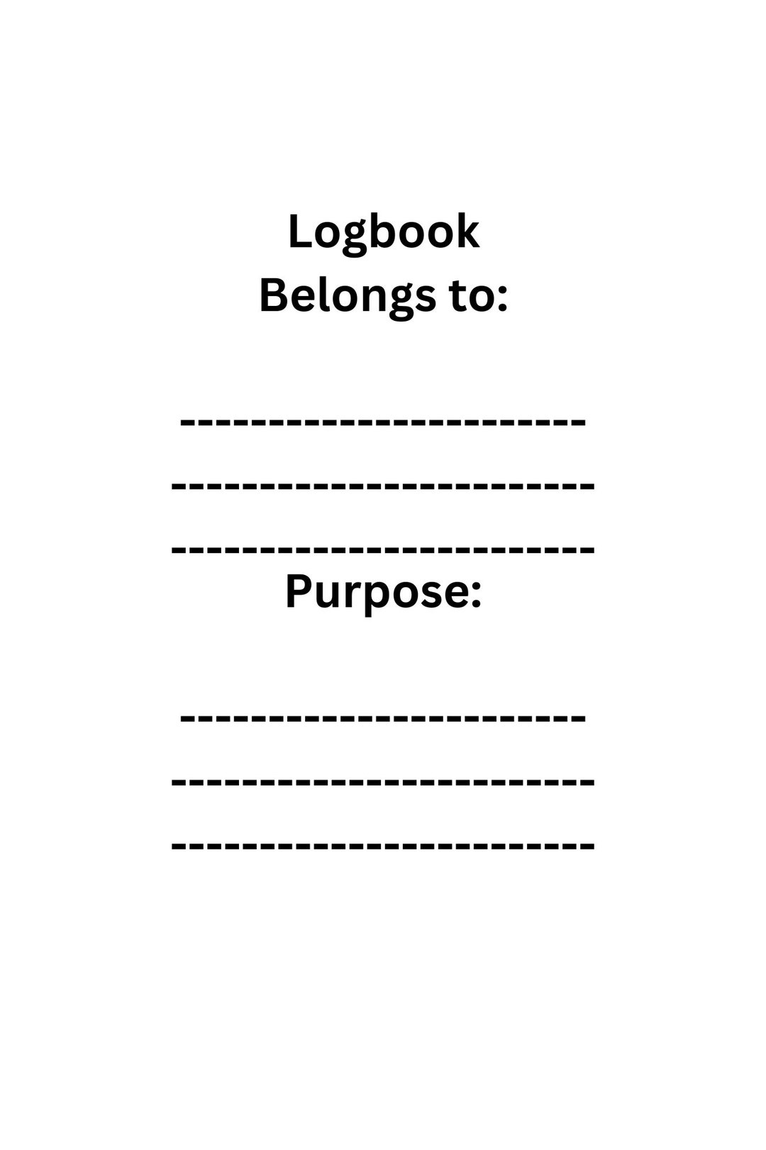 Customizable Multipurpose Logbook - Etsy