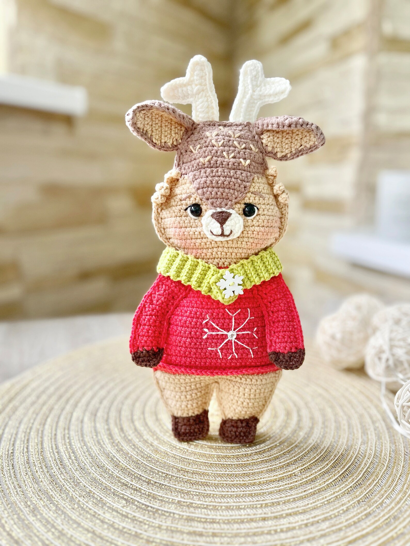 Crochet Snuggler Reindeer Pattern, Amigurumi Deer Crochet Pattern ...