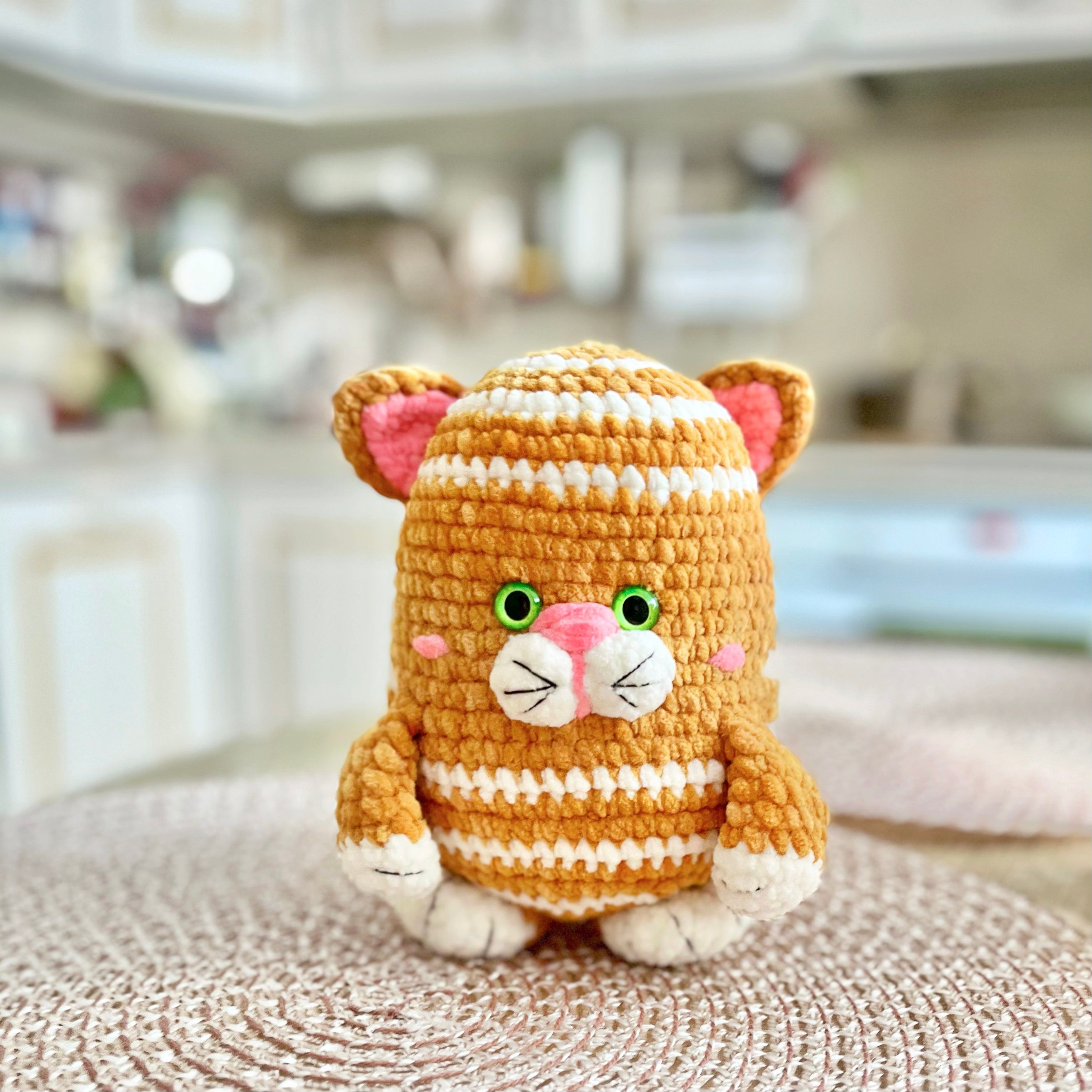Crochet Squishy Cat Pattern, Amigurumi Snuggler Cat Pattern, Cat ...