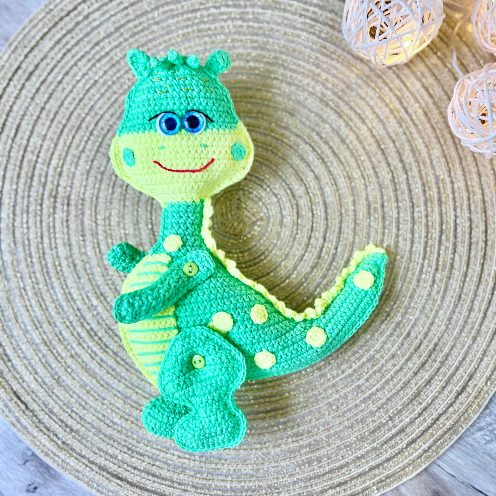 Crochet Snuggler Dinosaur Pattern Amigurumi Dinosaur Toy Crochet Rag ...