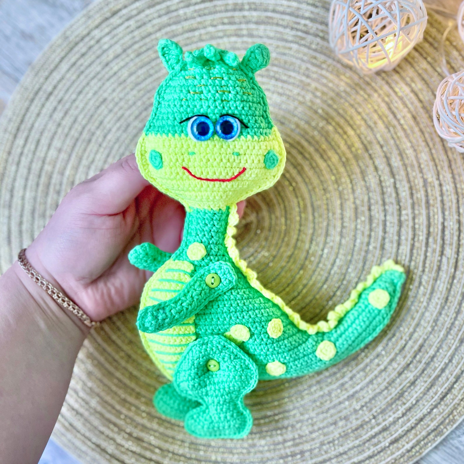 Crochet Snuggler Dinosaur Pattern Amigurumi Dinosaur Toy Crochet Rag ...