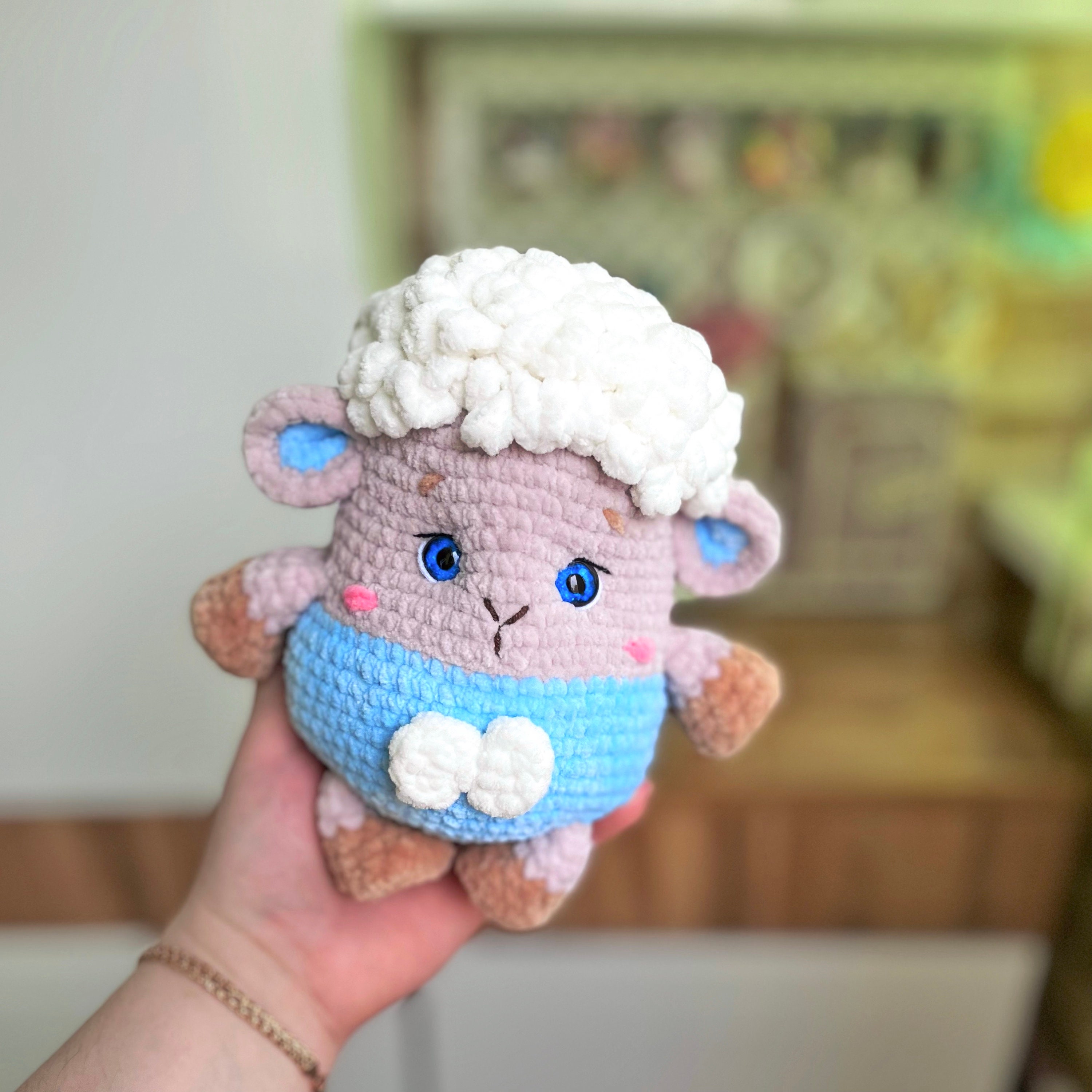 Crochet Plush Lamb Toy Pattern, Amigurumi Easter Lamb Pattern, Crochet ...